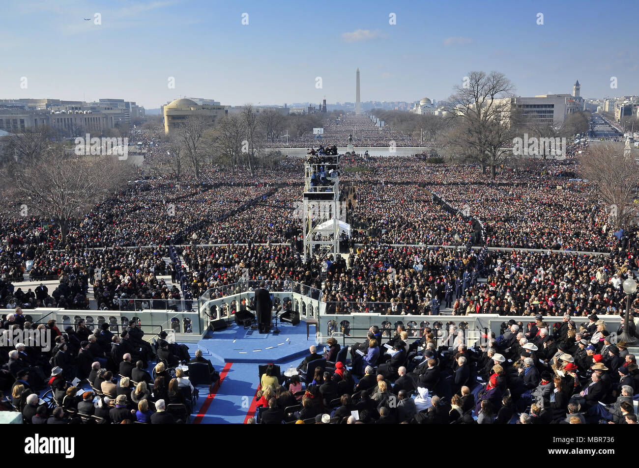 President Barack Obama gives his inaugural address to a worldwide ...
