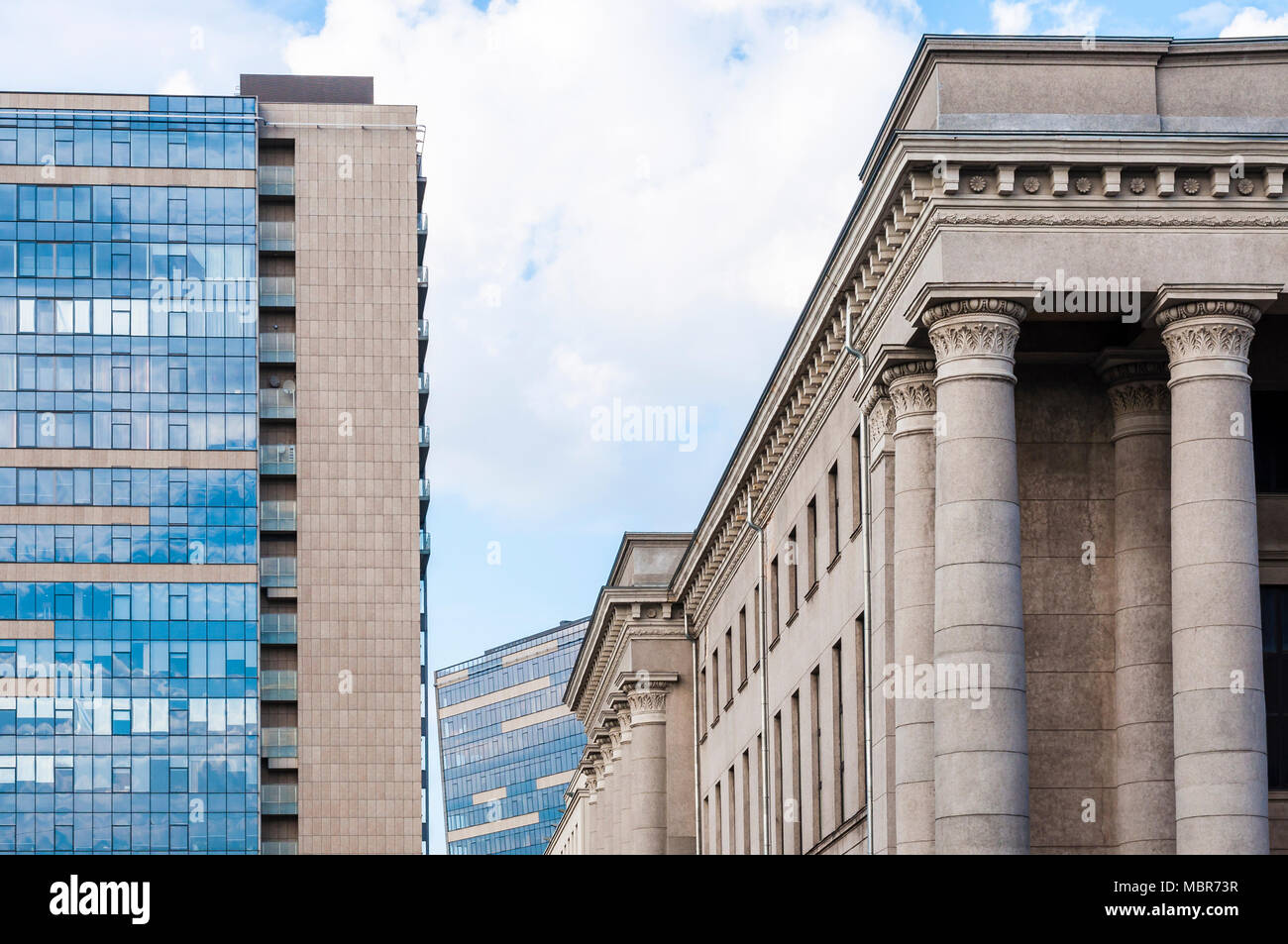 This shot was made in the center of Vilnius, capital of Lithuania on ...