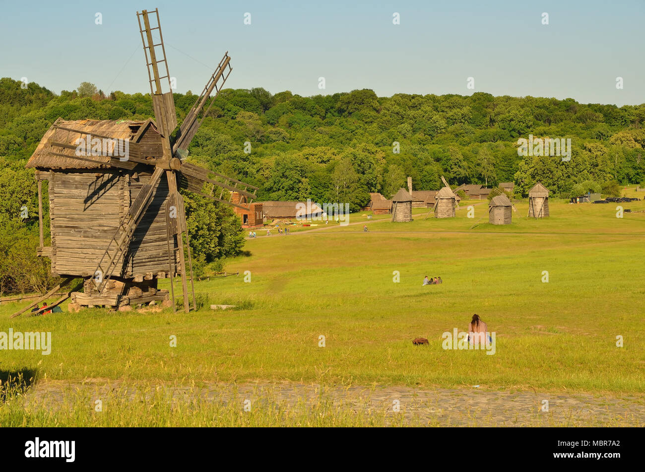Historic wooden windmill stands hi-res stock photography and images - Alamy