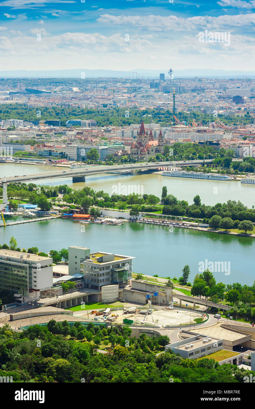 Vienna cityscape, vertical view Stock Photo - Alamy