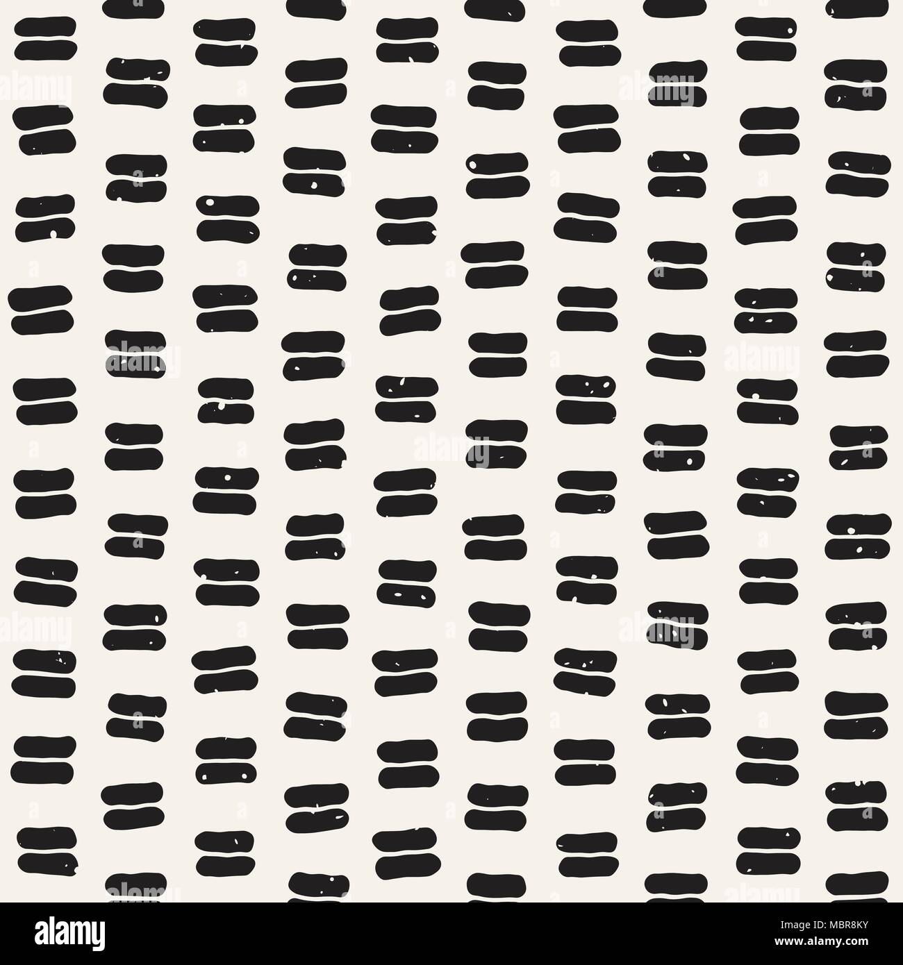 Hand drawn lines seamless grungy pattern. Abstract geometric repeating ...