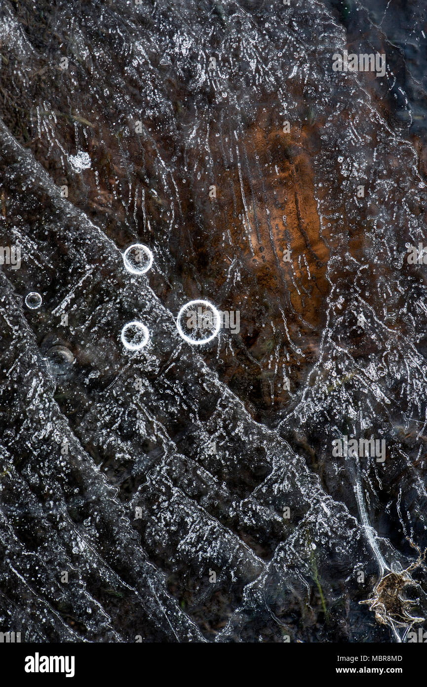 Abstract patterns in ice Stock Photo - Alamy