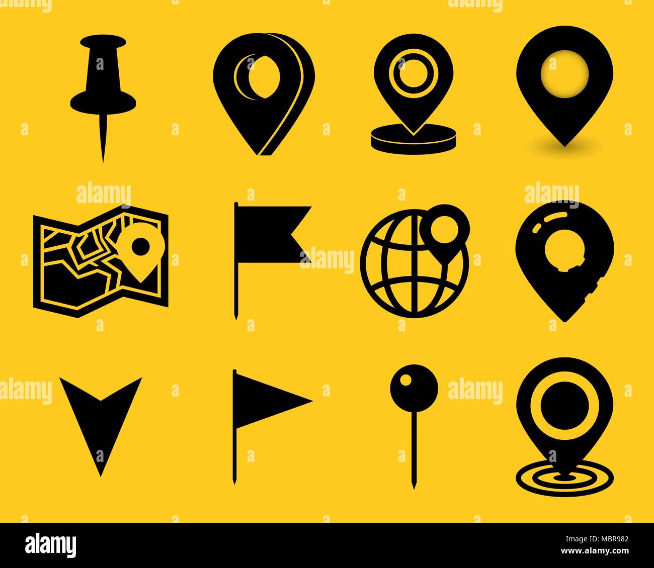 Geo pin as logo. Geolocation and navigation. Icon for map, mobile or ...