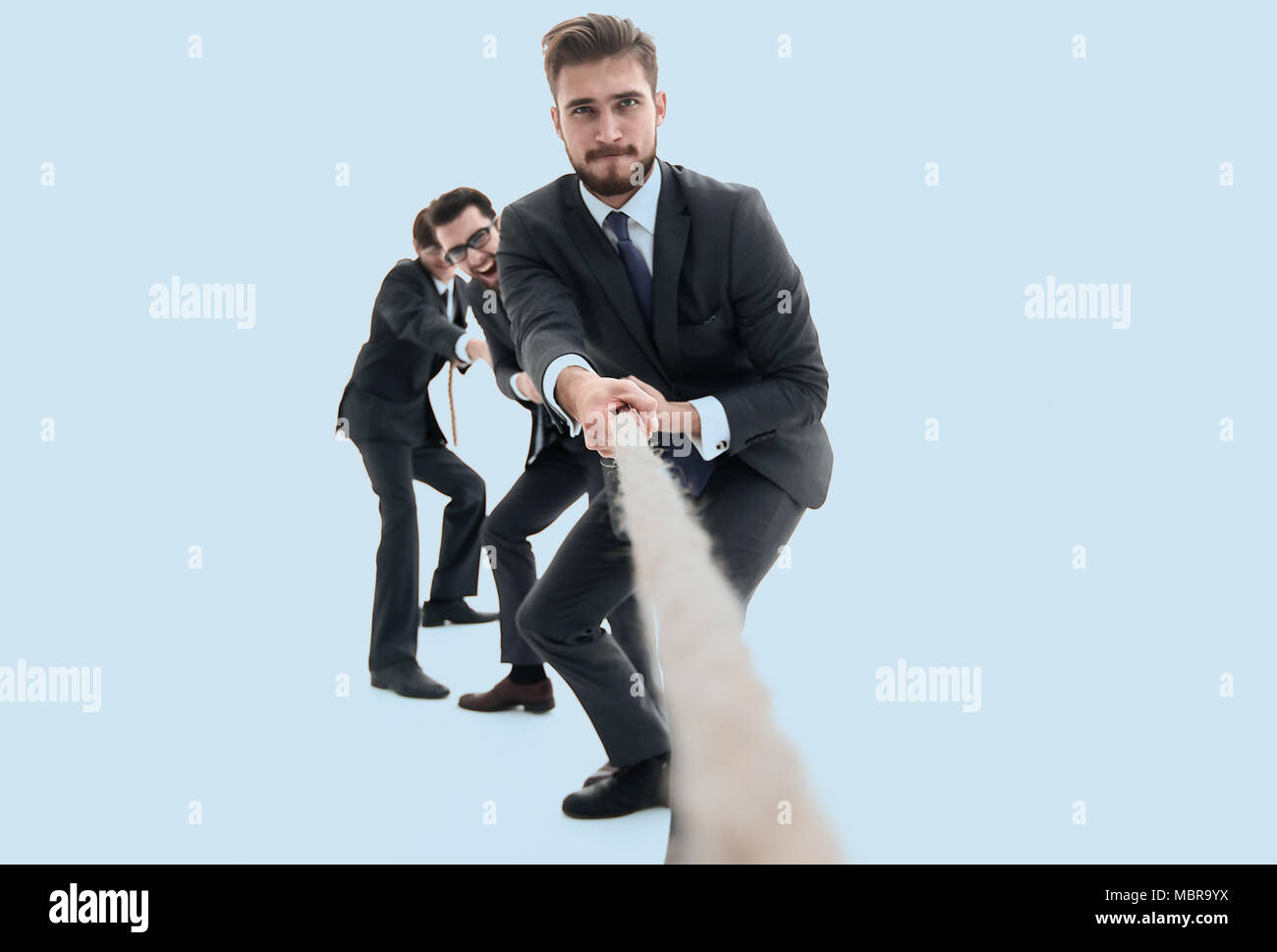 background image of a businessman rising up Stock Photo - Alamy