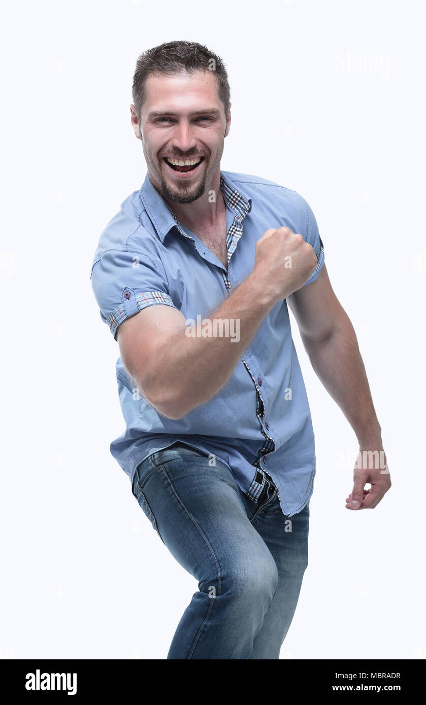 very happy modern man Stock Photo - Alamy