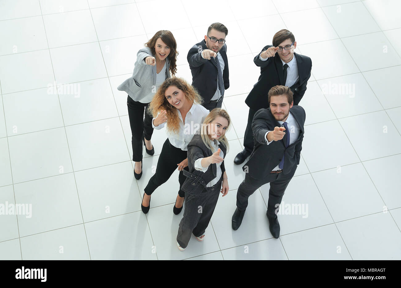 friendly business team showing up Stock Photo - Alamy