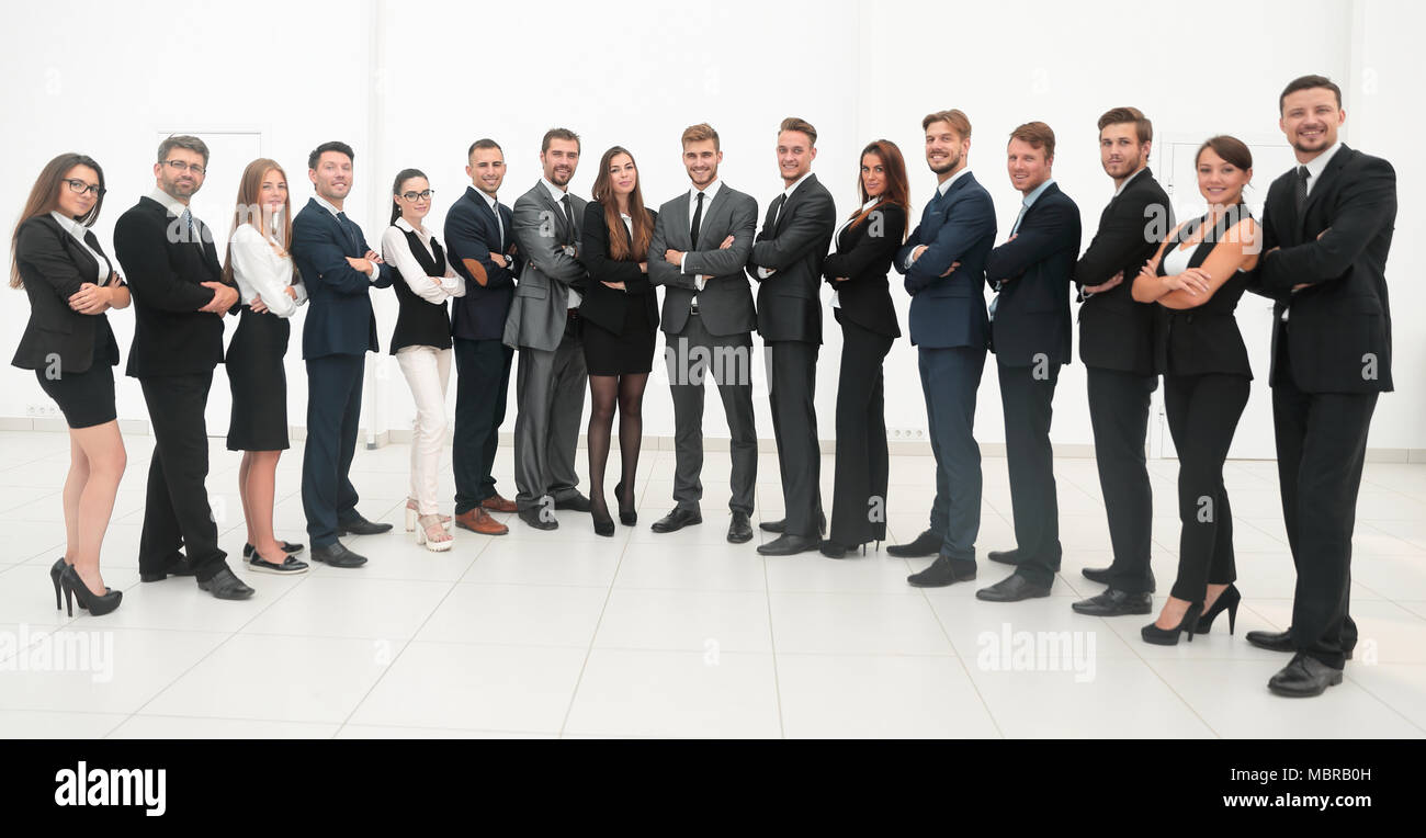 large business team isolated on white background Stock Photo - Alamy