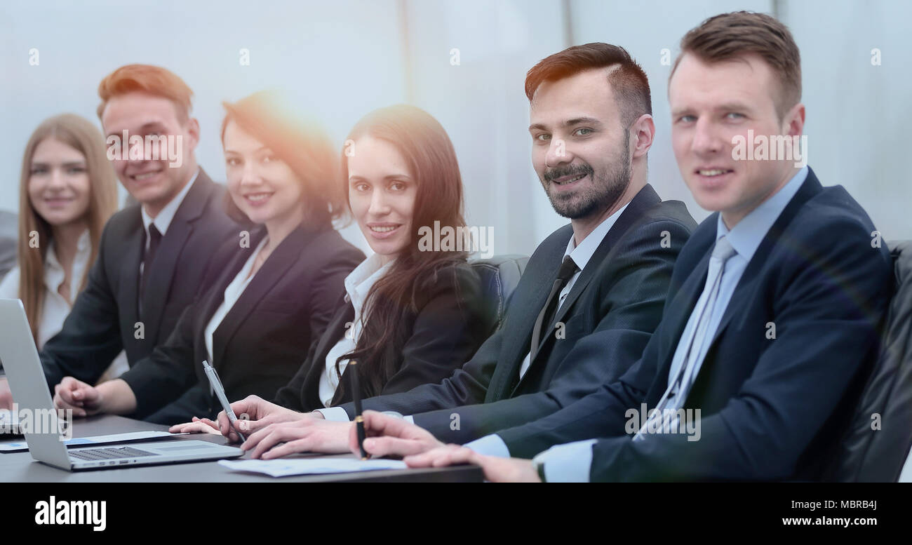 business team sitting at Desk in the conference room Stock Photo - Alamy