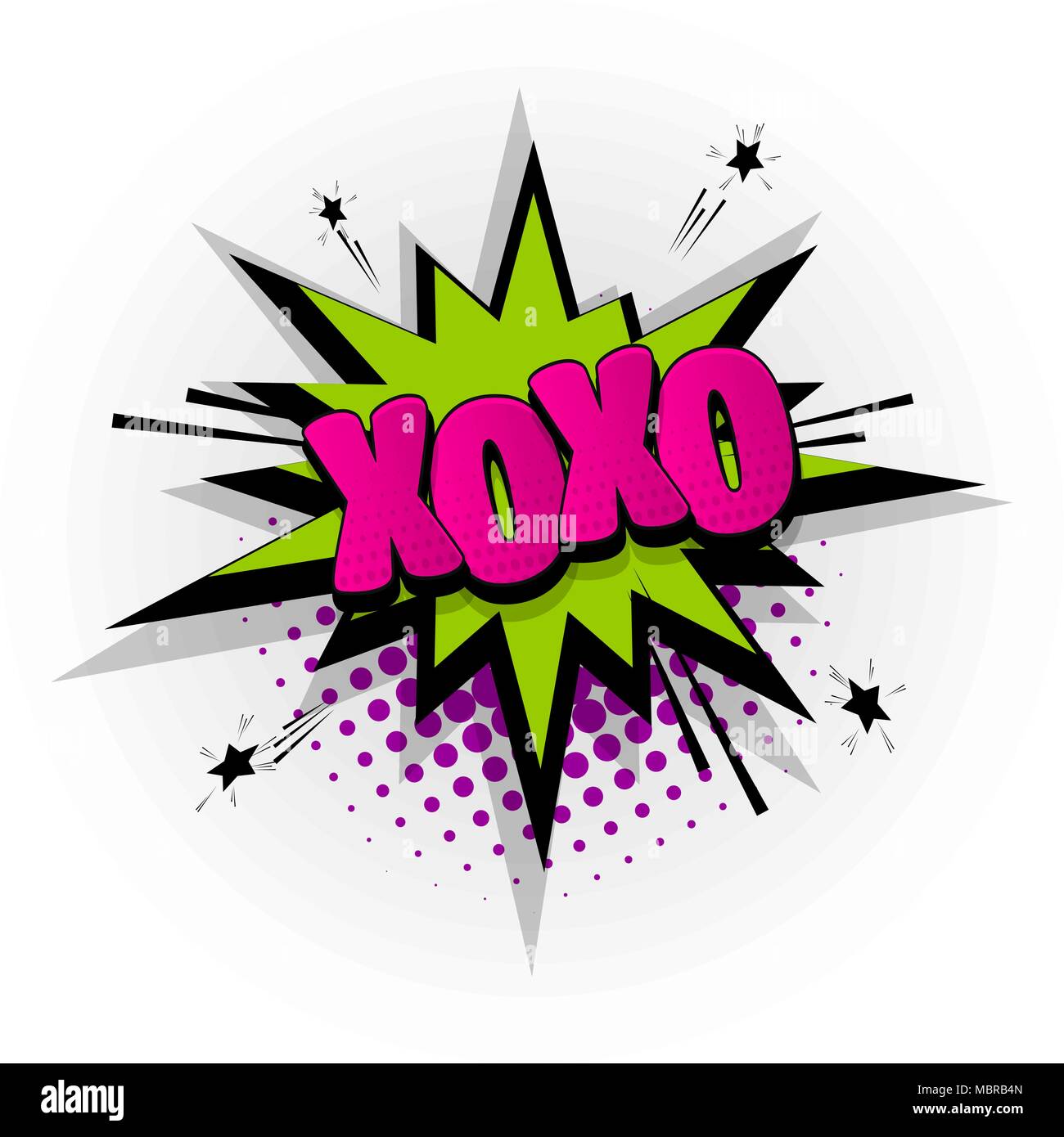 xoxo kiss love comic book text pop art Stock Vector Image & Art - Alamy
