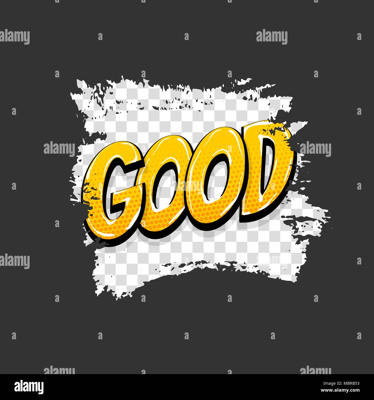 Comic text pop art grunge brush good ok Stock Vector Image & Art - Alamy