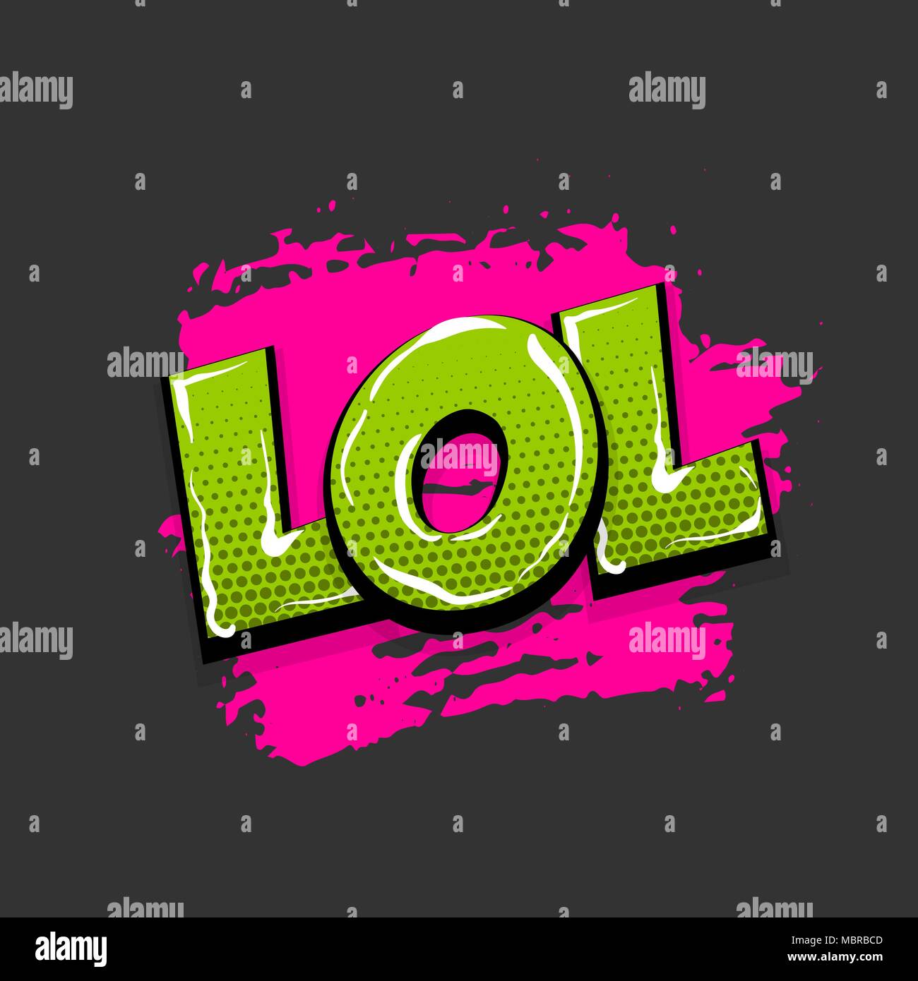 Comic text pop art grunge brush lol Stock Vector Image & Art - Alamy
