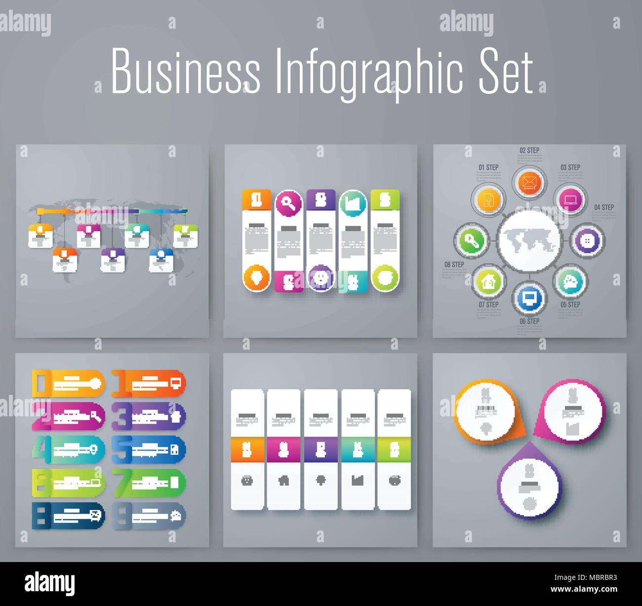 Set with infographics Stock Vector Image & Art - Alamy