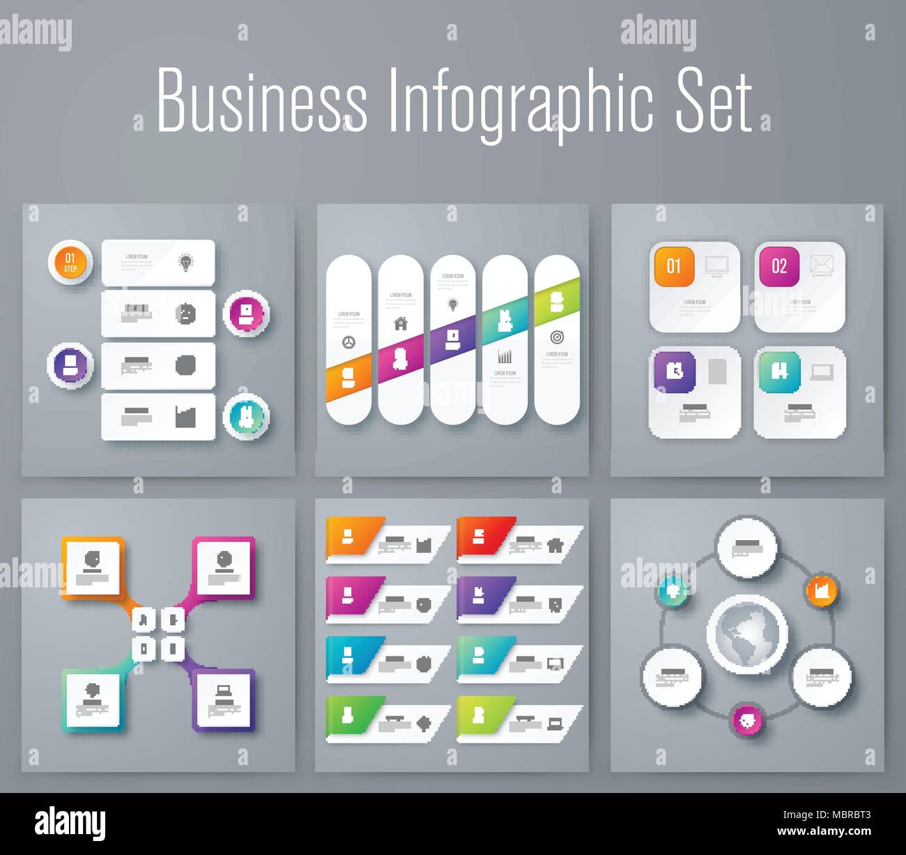 Set with infographics Stock Vector Image & Art - Alamy