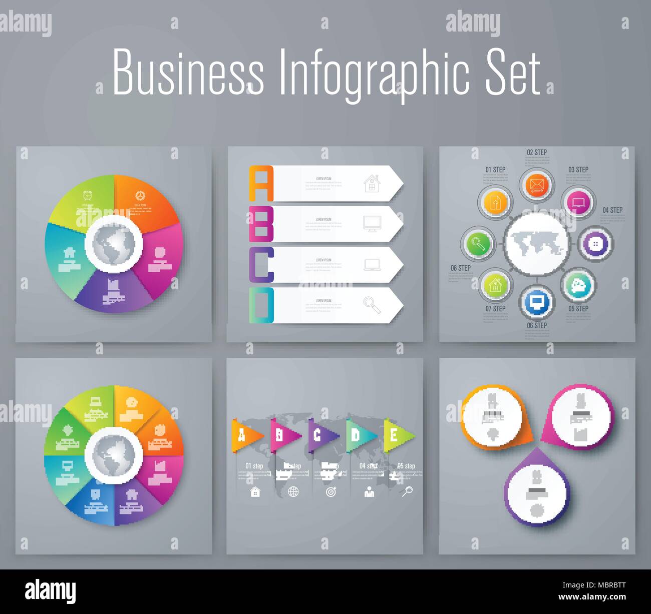 Set with infographics Stock Vector Image & Art - Alamy