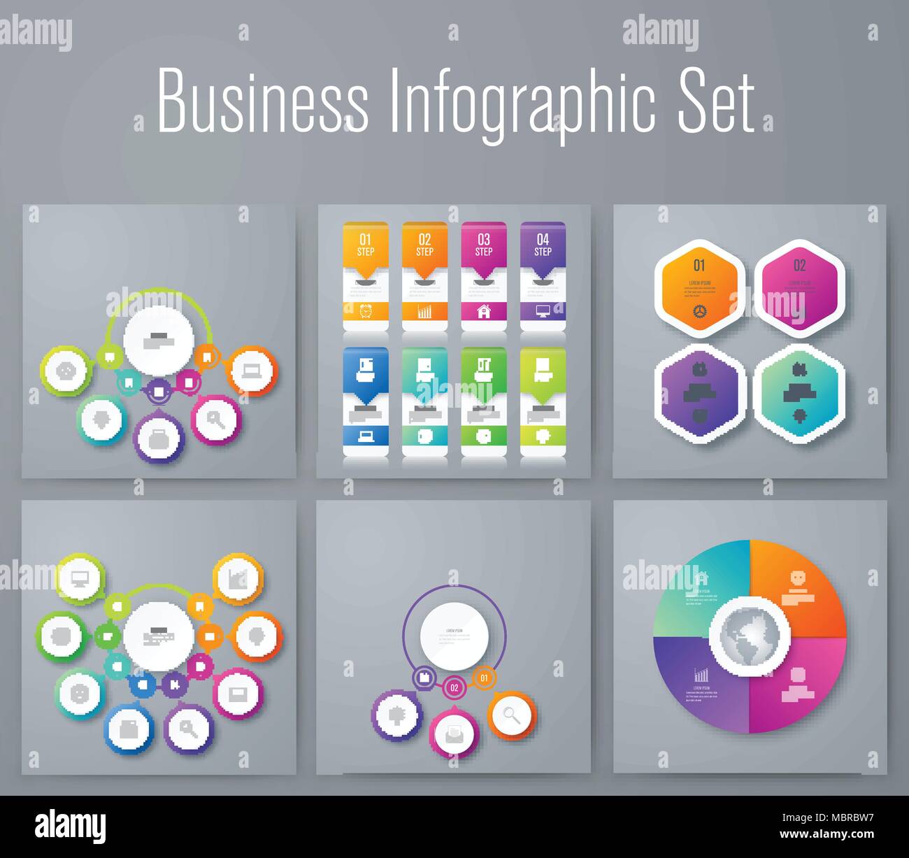 Set with infographics Stock Vector Image & Art - Alamy