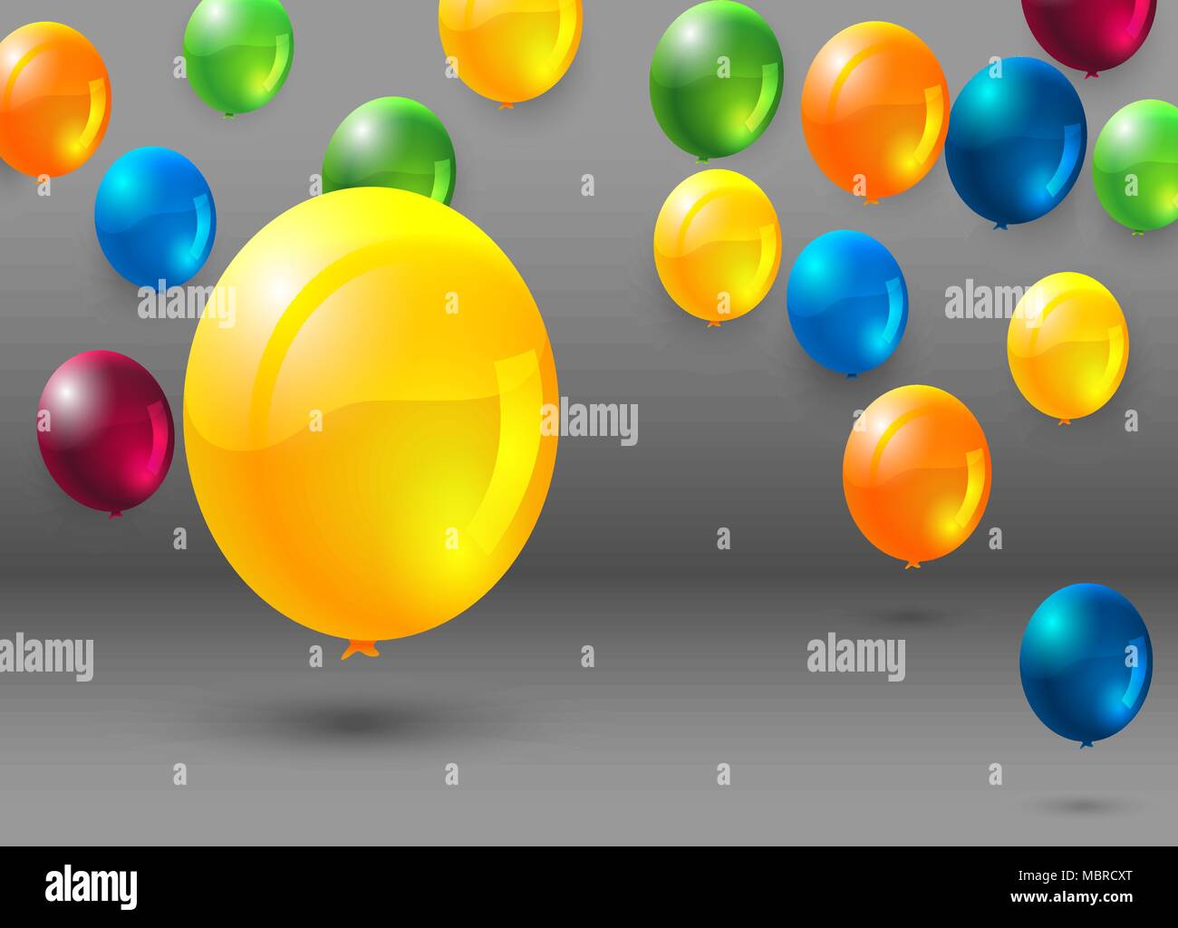 abstract celebration birthday background with colorful balloons Stock ...