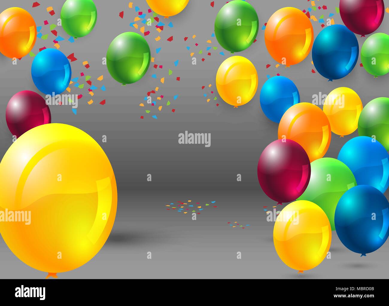 abstract celebration birthday background with colorful balloons ...