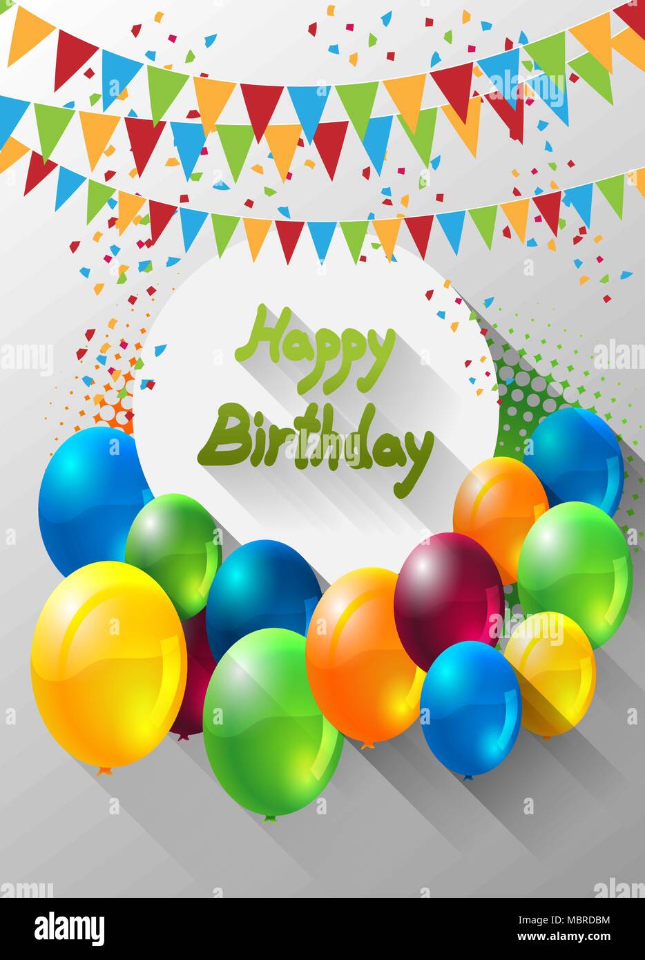 abstract celebration birthday background with colorful balloons ...