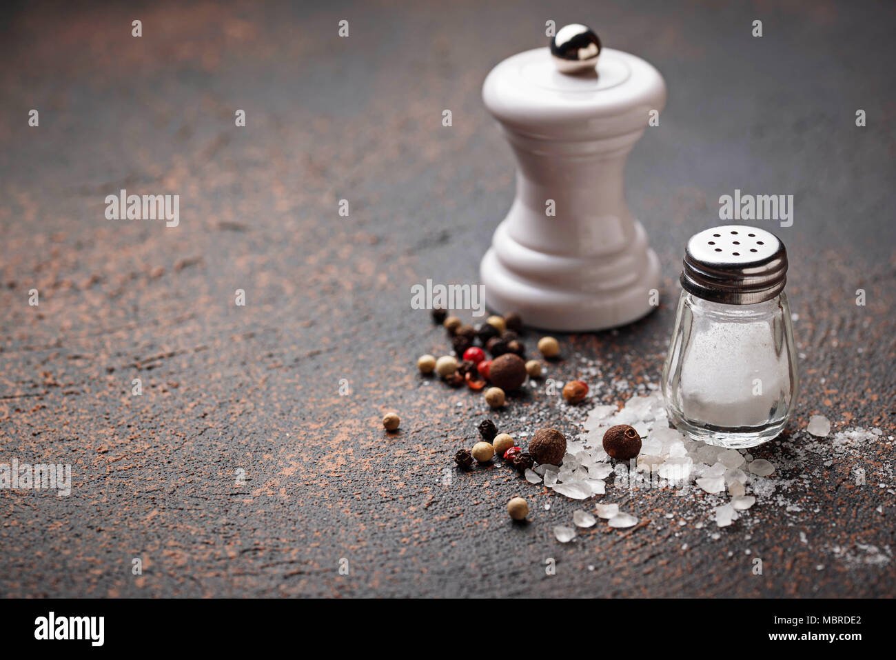 Salt and pepper. Culinary background Stock Photo - Alamy
