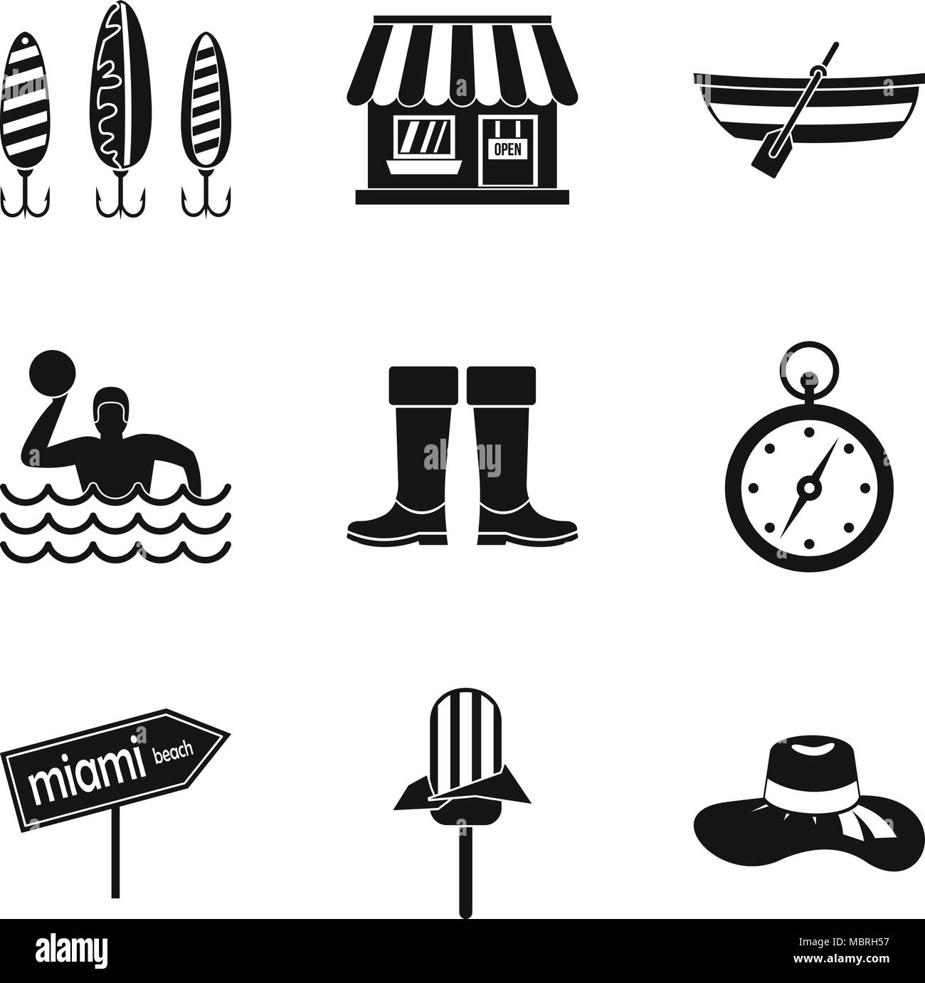 Wastewater treatment icons set, simple style Stock Vector Image & Art ...