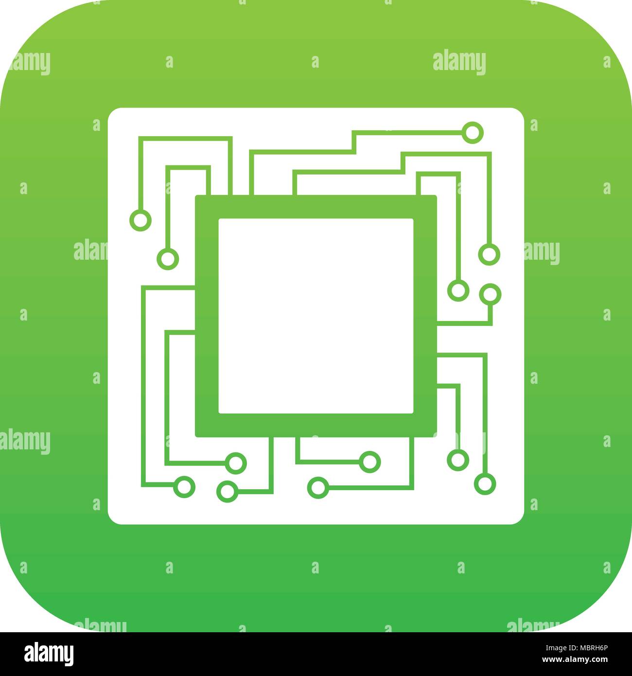 Microchip icon digital green Stock Vector Image & Art - Alamy