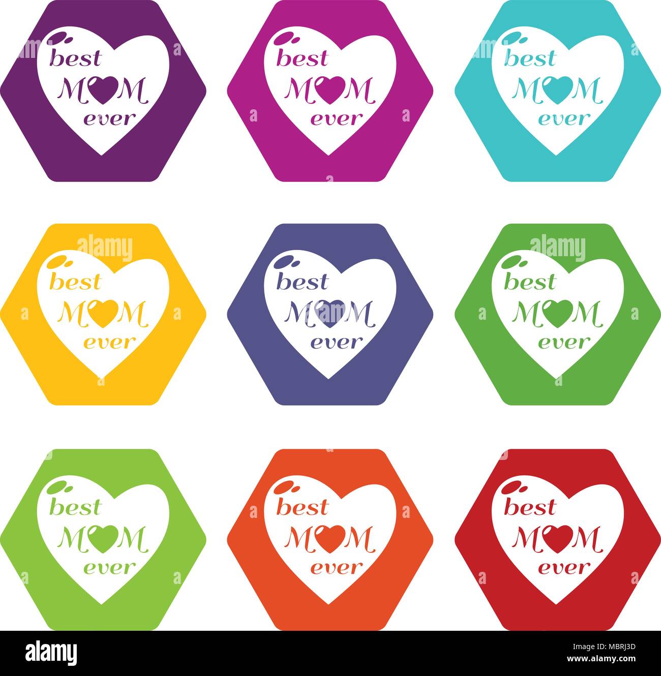 Best mother icons set 9 vector Stock Vector Image & Art - Alamy