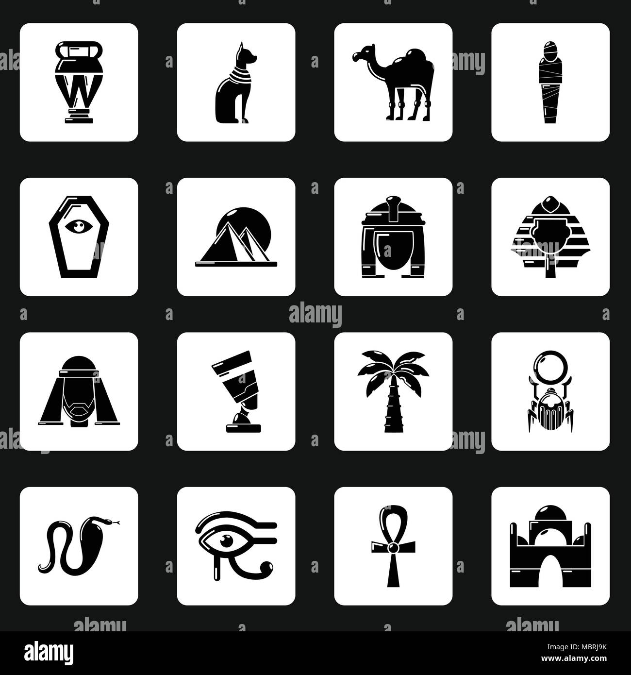 Egypt travel icons set, simple style Stock Vector Image & Art - Alamy