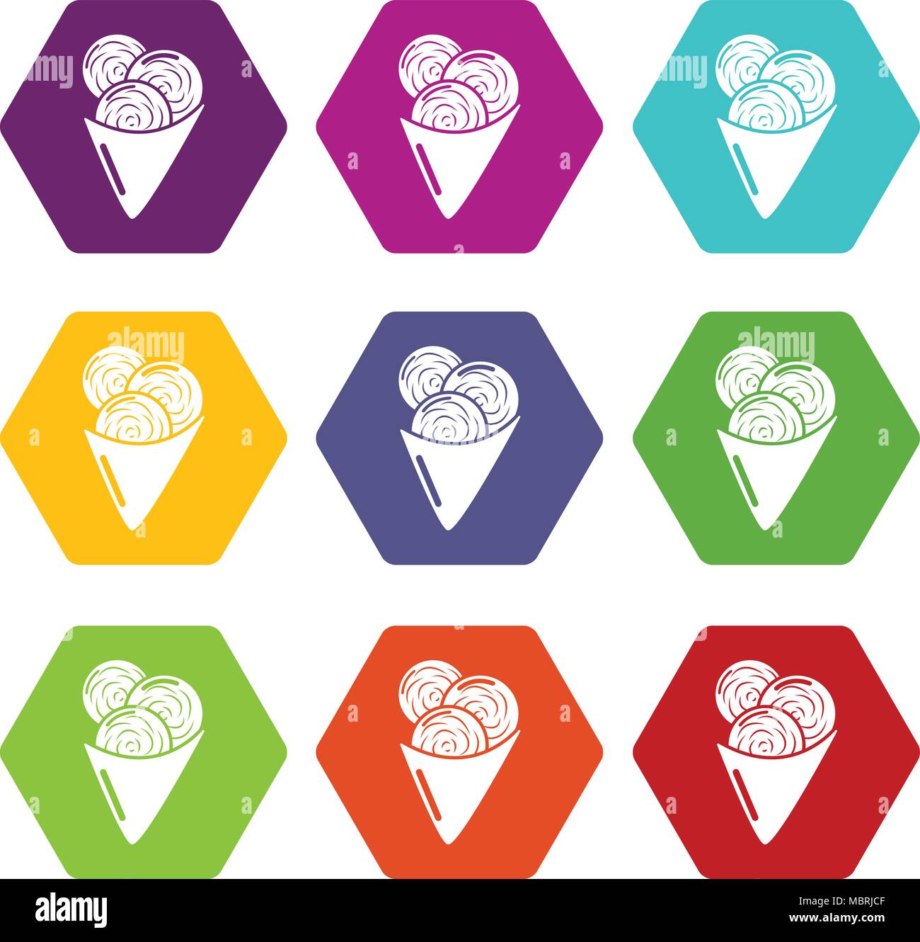 Ice cream icons set 9 vector Stock Vector Image & Art - Alamy