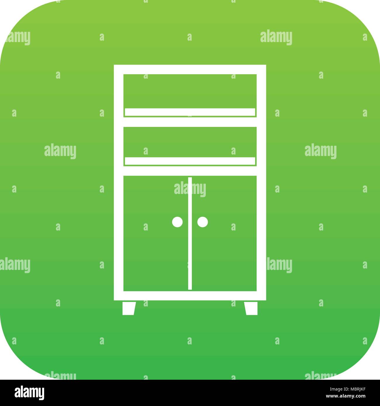 Wooden cabinet icon digital green Stock Vector Image & Art - Alamy