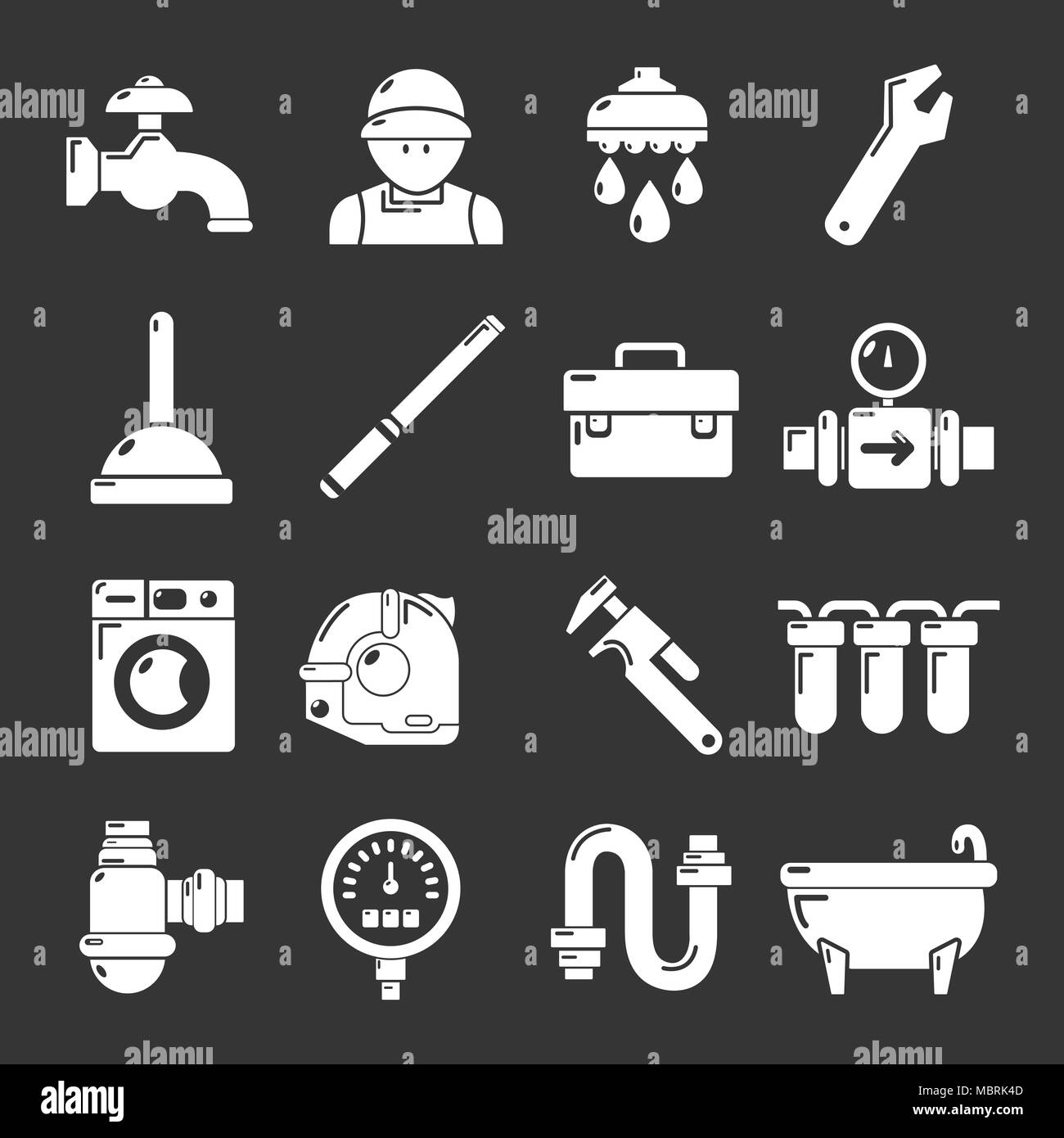 Wrench repair symbols Black and White Stock Photos & Images - Alamy