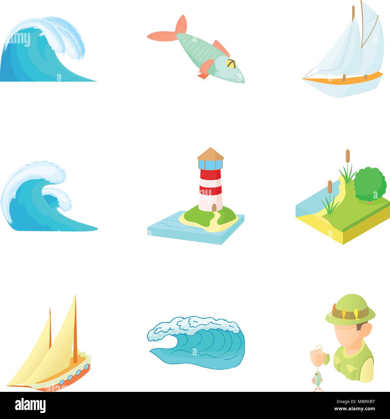 Natural waterbody Stock Vector Images - Alamy