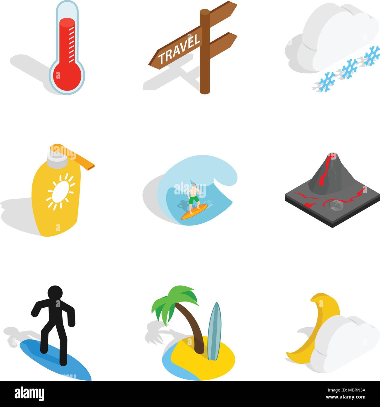 Water peace icons set, isometric style Stock Vector Image & Art - Alamy