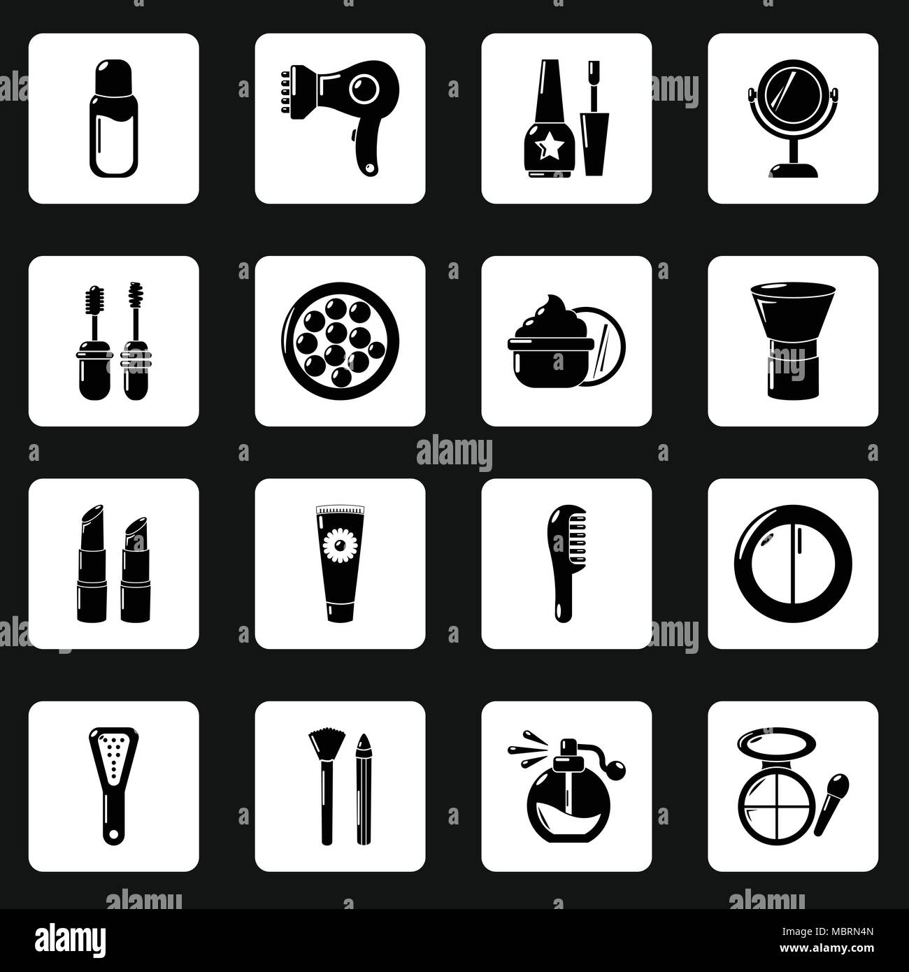 Cosmetics icons set, simple style Stock Vector Image & Art - Alamy