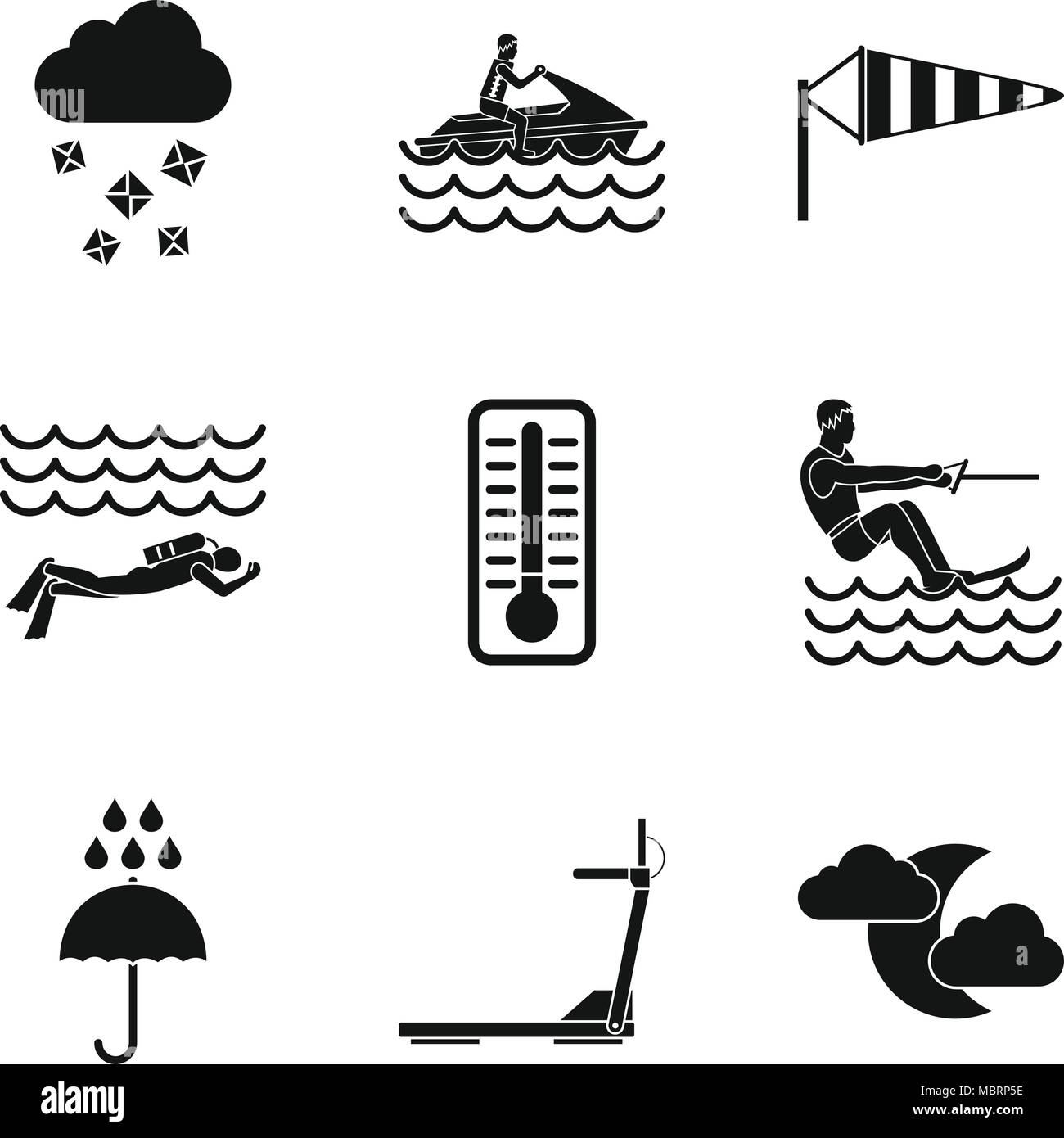 Water load icons set, simple style Stock Vector Image & Art - Alamy