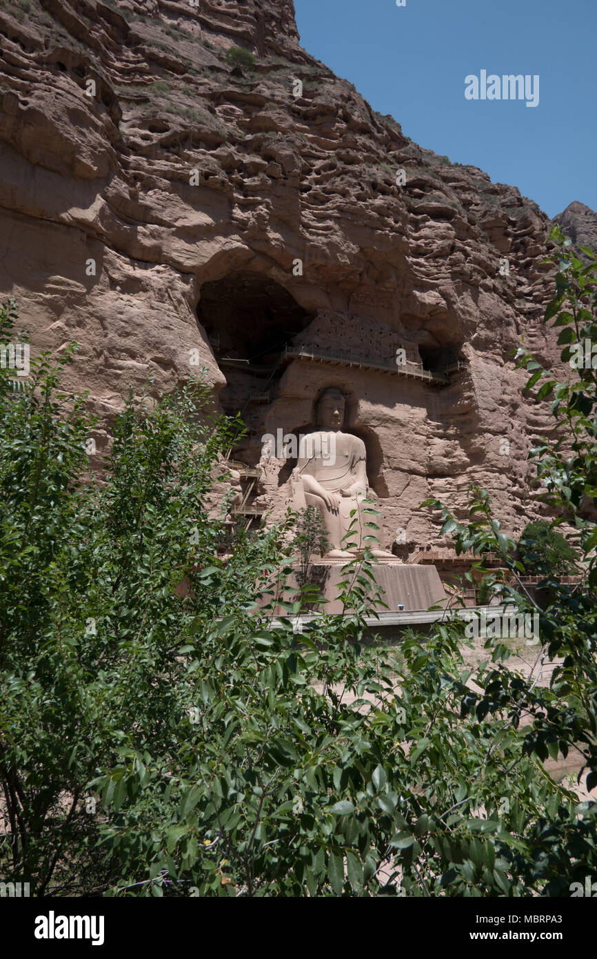 The Bingling Temple, or Bingling Si, in Gansu province, China, Asia ...