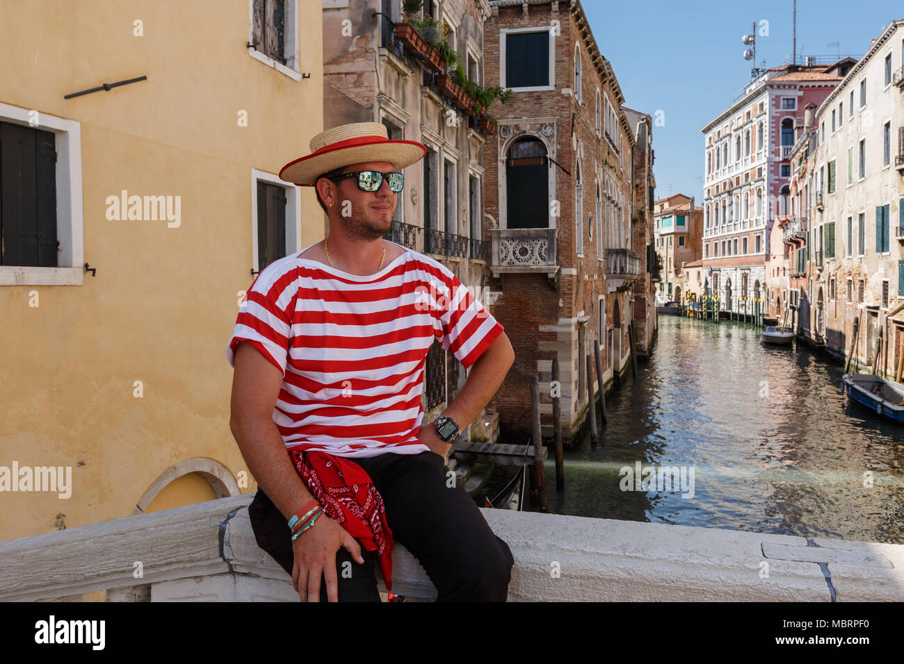 Gondolier in traditional costume hi-res stock photography and images ...