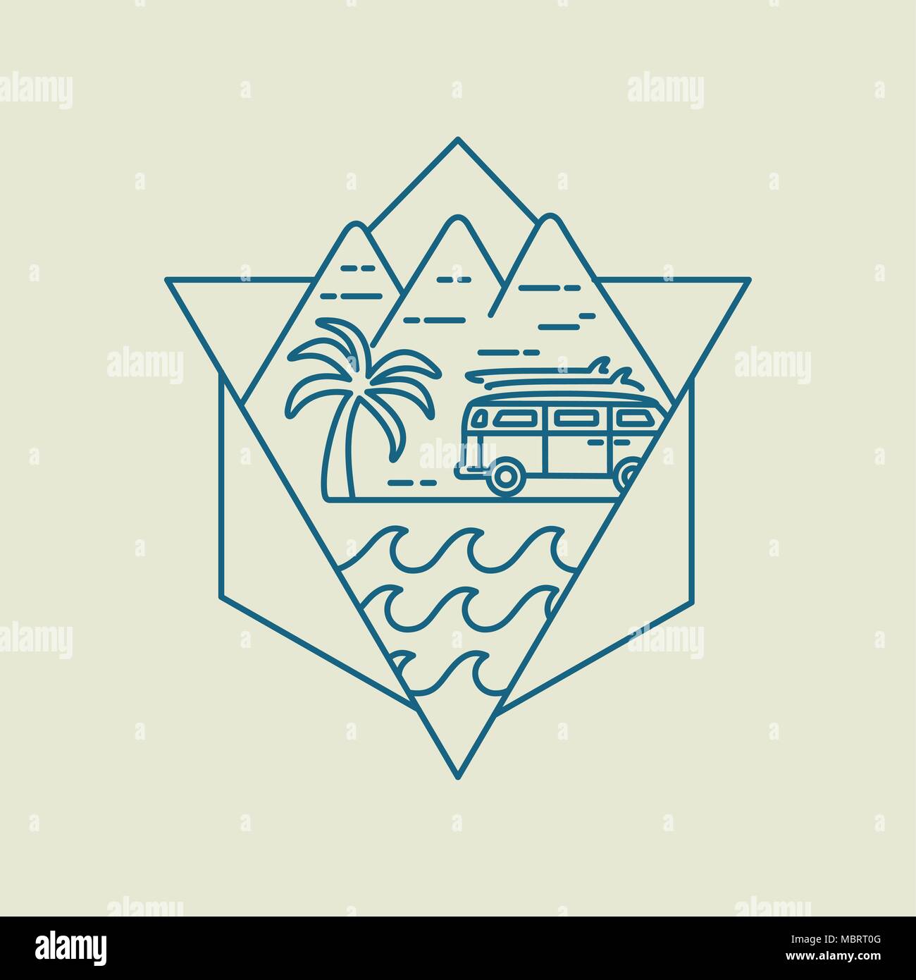 Surf on sea Stock Vector Images - Alamy