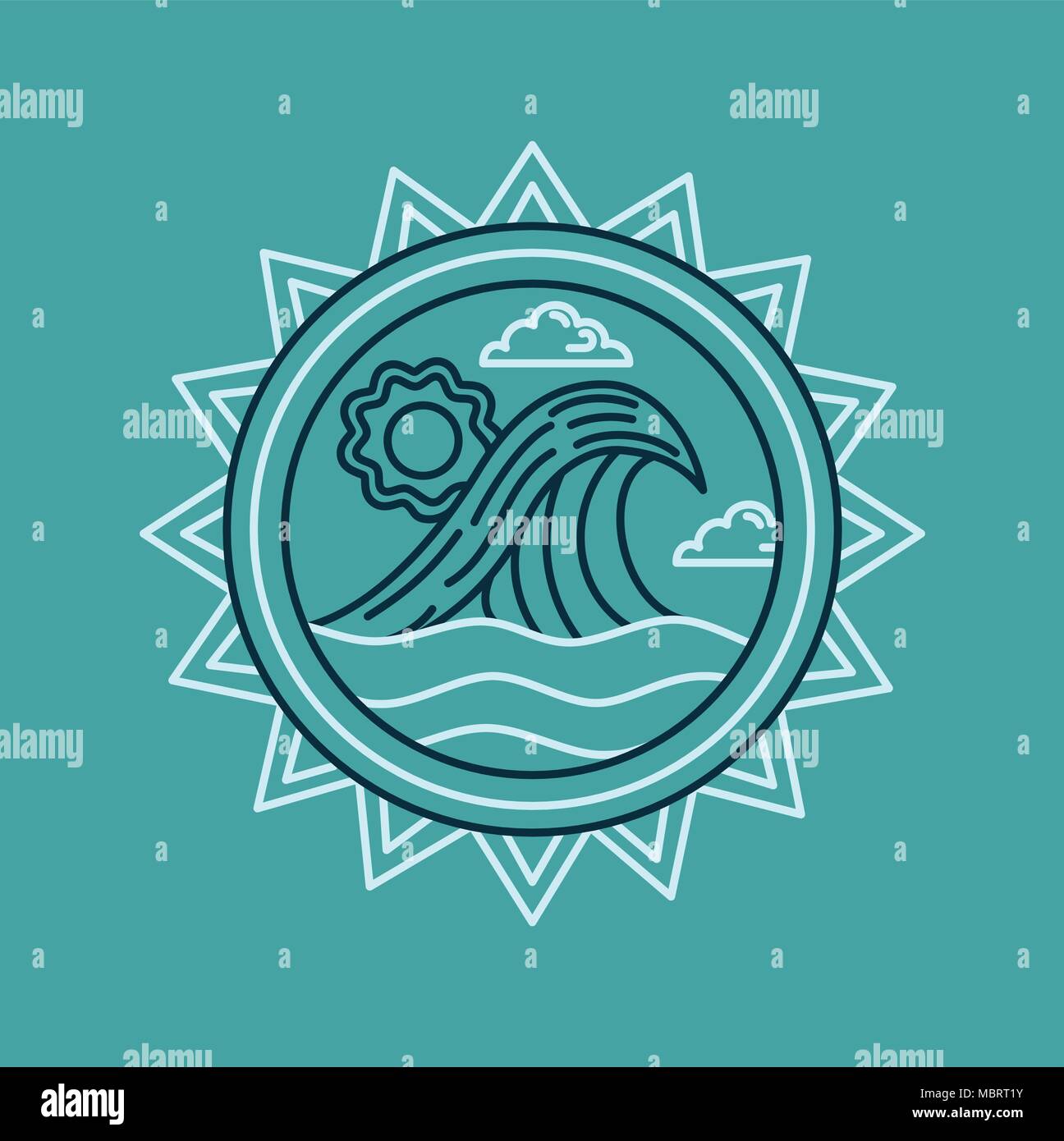 Sea ocean beach in Stock Vector Images - Alamy