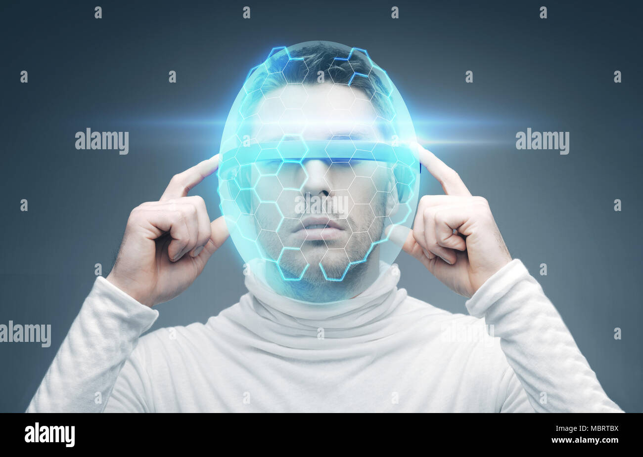 Helmet virtual man hi-res stock photography and images - Alamy