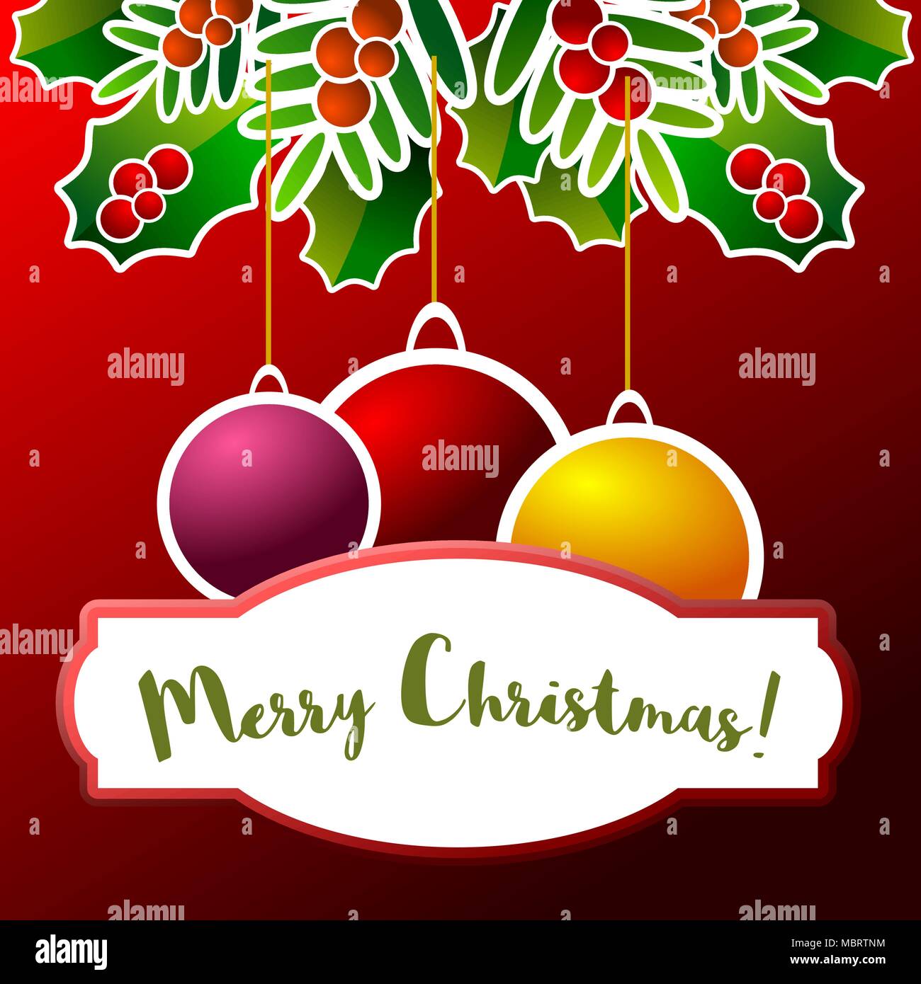 Christmas floral design Vector Illustration Stock Vector Image & Art ...
