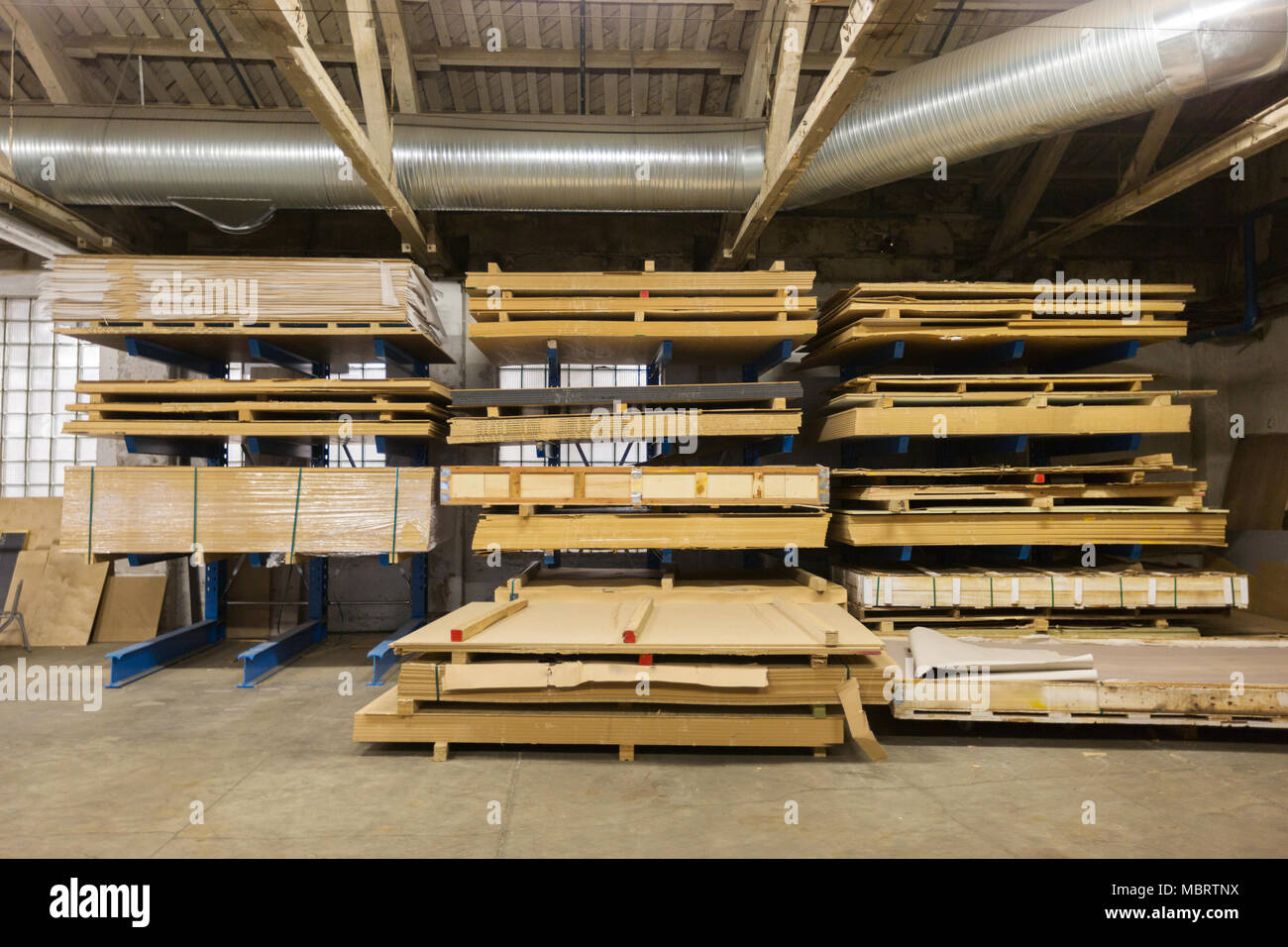 boards storing at woodworking factory warehouse Stock Photo - Alamy