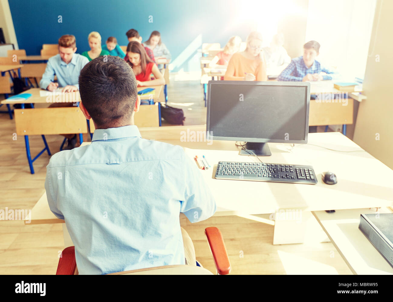 Empty school classroom teenager hi-res stock photography and images - Alamy