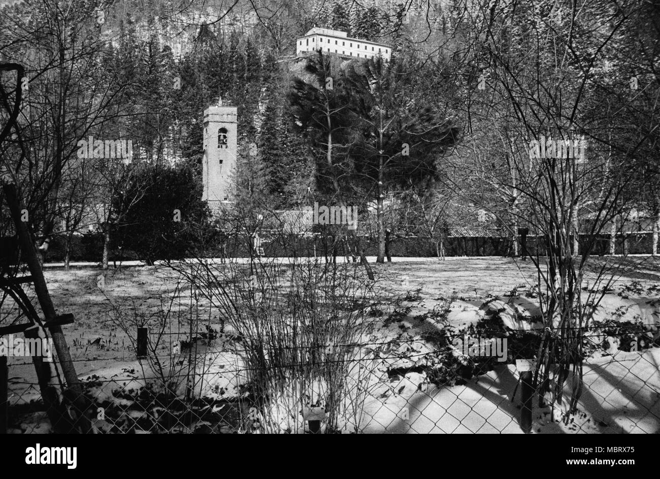 Countryside view of Vallombrosa abbey, Reggello Tuscany. Italy Stock ...