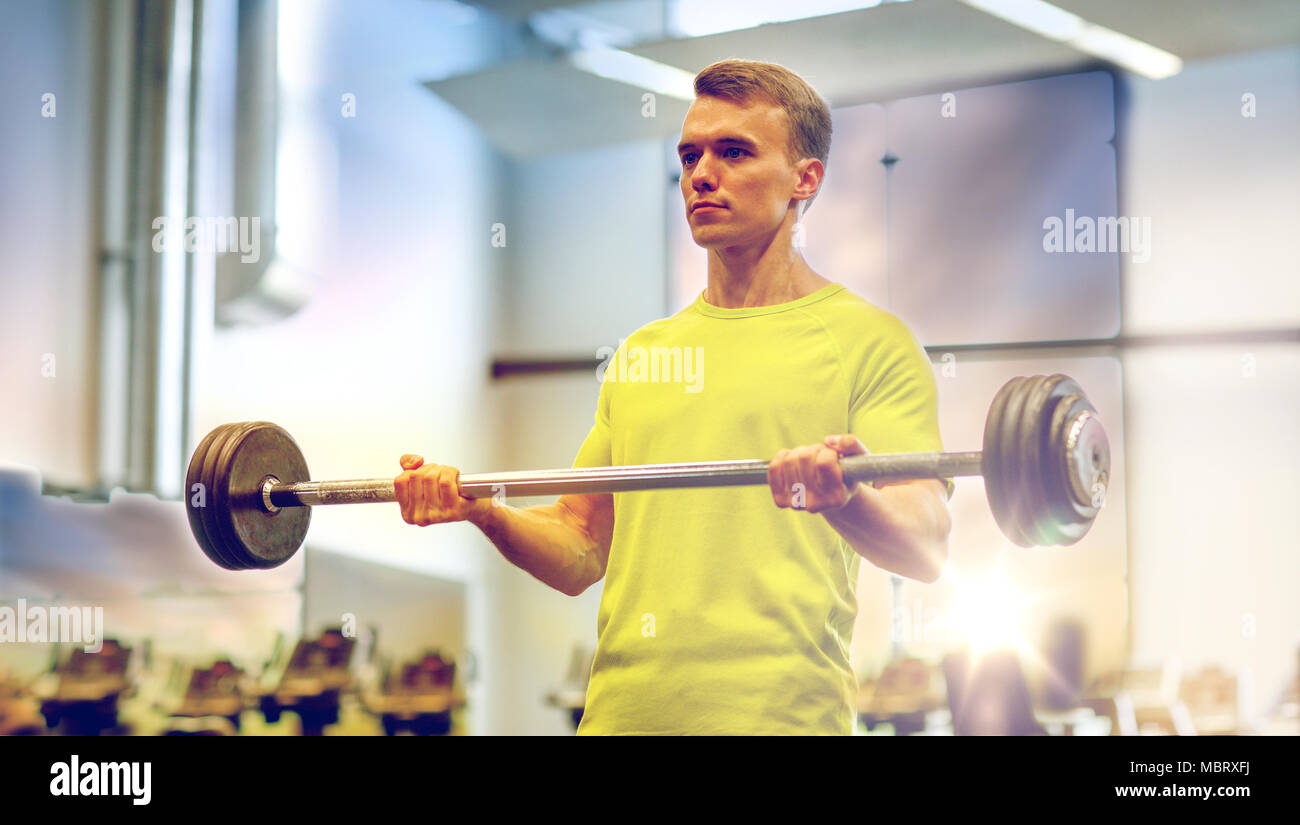 Athlete doing exercise barbell hi-res stock photography and images - Alamy