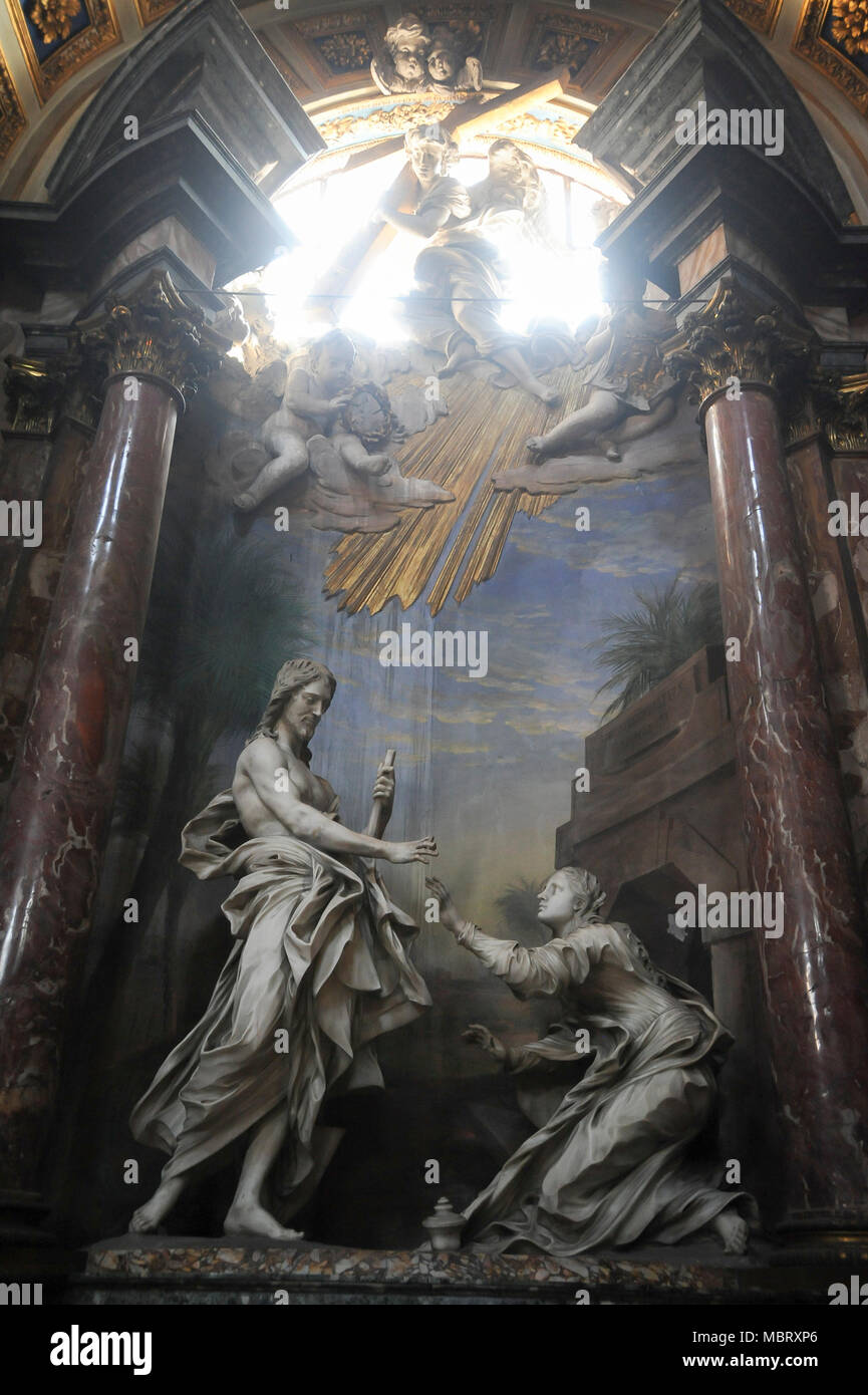 Sculpture group Noli me tangere (Don`t touch me) from 1649 designed by ...