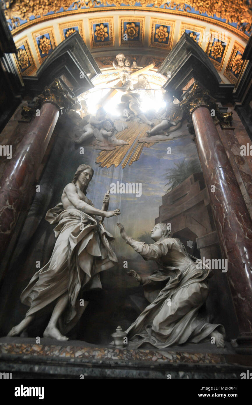 Sculpture group Noli me tangere (Don`t touch me) from 1649 designed by ...