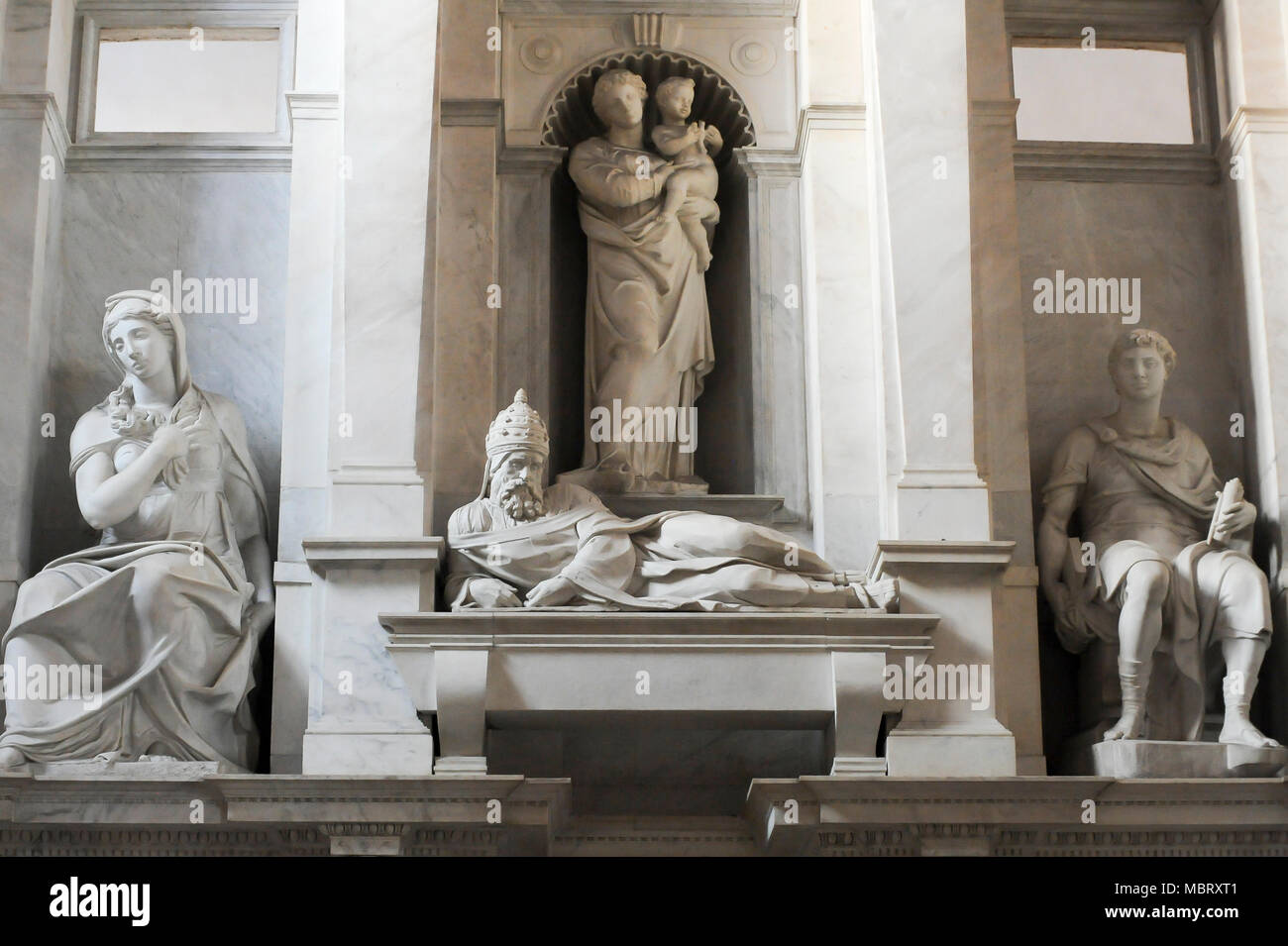 Renaissance unfinshed free-standing funeral monument Tomba di Giulio II ...