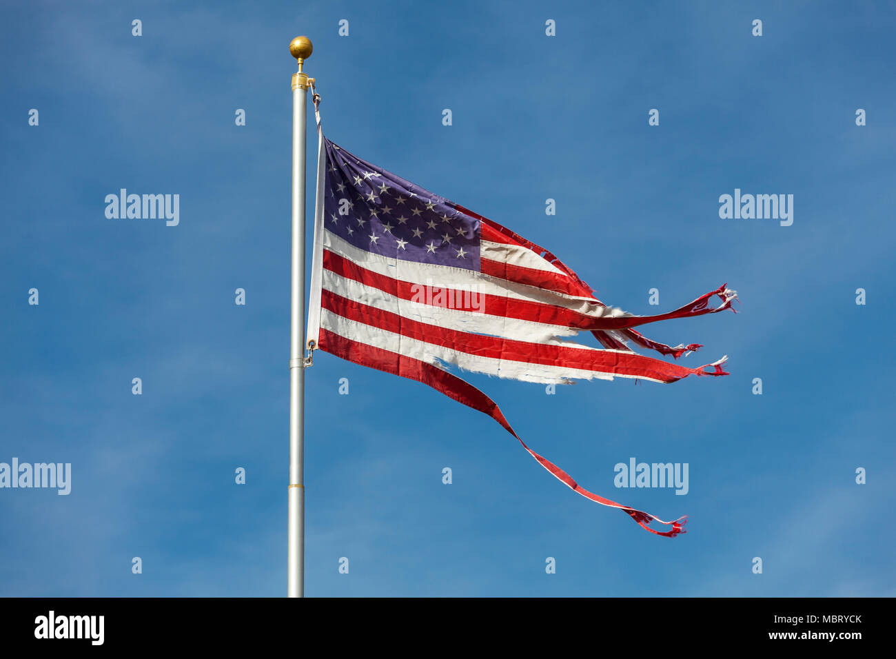 Tattered American Flag High Resolution Stock Photography and Images - Alamy