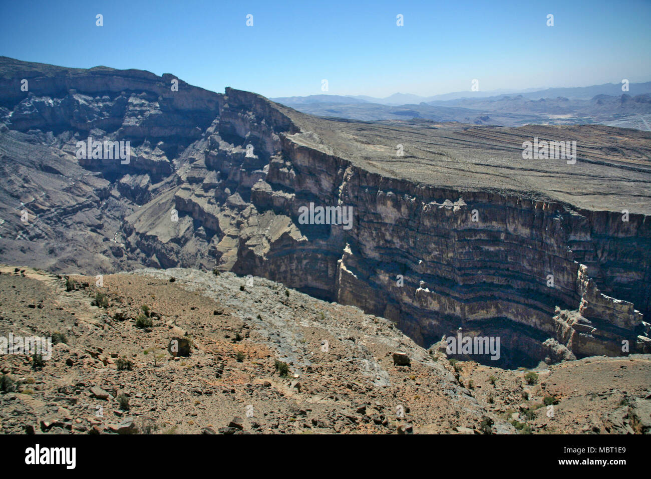 Jebel Shams, Hajar Mountains, Oman Stock Photo - Alamy
