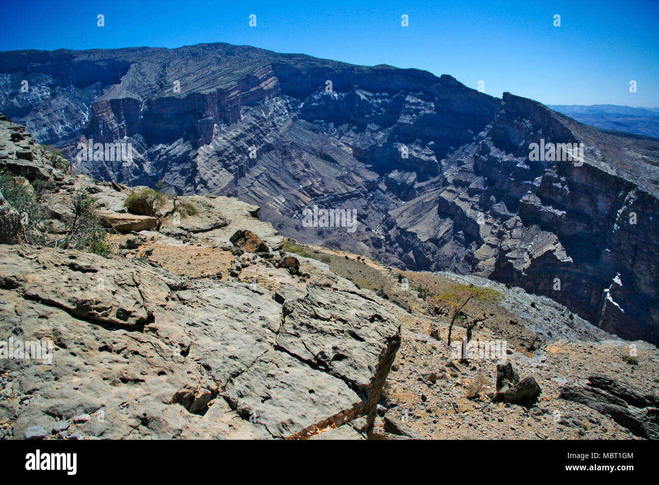 Jebel Shams, Hajar Mountains, Oman Stock Photo - Alamy